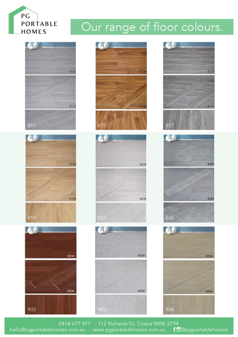 What are my floor colour choices? - PG Portable Homes